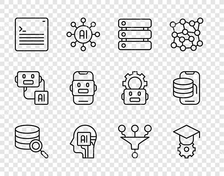 Set Line Server, Graduation Cap, Data, Humanoid Robot, Web Developer ... Set Line Server, Graduation Cap, Data, Humanoid Robot, Web Developer ...