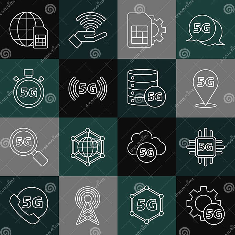 Set Line Setting 5G Network, Processor, Location, Sim Card Setting ...