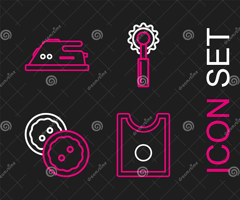 Set Line Sewing Pattern, Button for Clothes, Cutter Tool and Electric ...