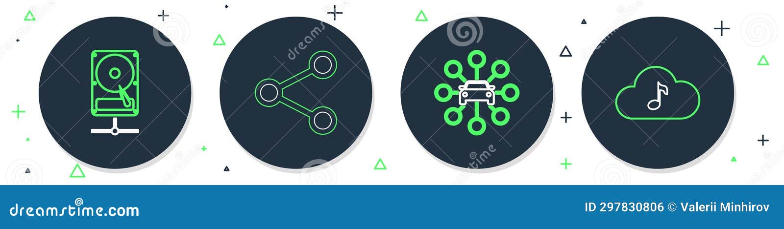 Set Line Share, Car Sharing, Hard Disk Drive on Network and Music ...