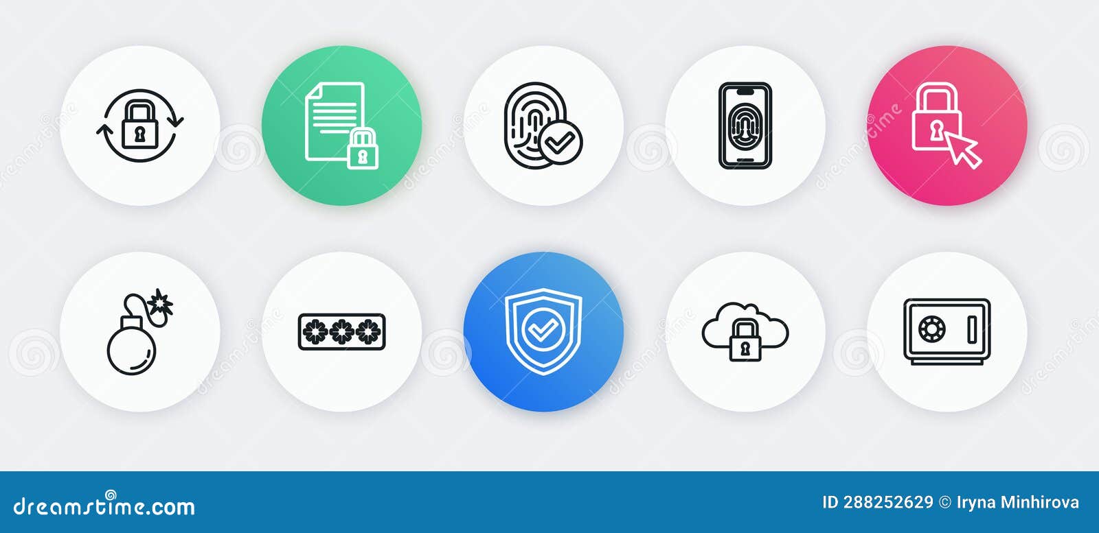 Set Line Shield with Check Mark, Lock, Bomb, Cloud Computing Lock ... Set Line Shield with Check Mark, Lock, Bomb, Cloud Computing Lock ...