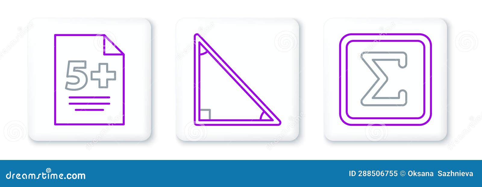 Set Line Sigma Symbol, Test or Exam Sheet and Triangle Math Icon ... Set Line Sigma Symbol, Test or Exam Sheet and Triangle Math Icon ...