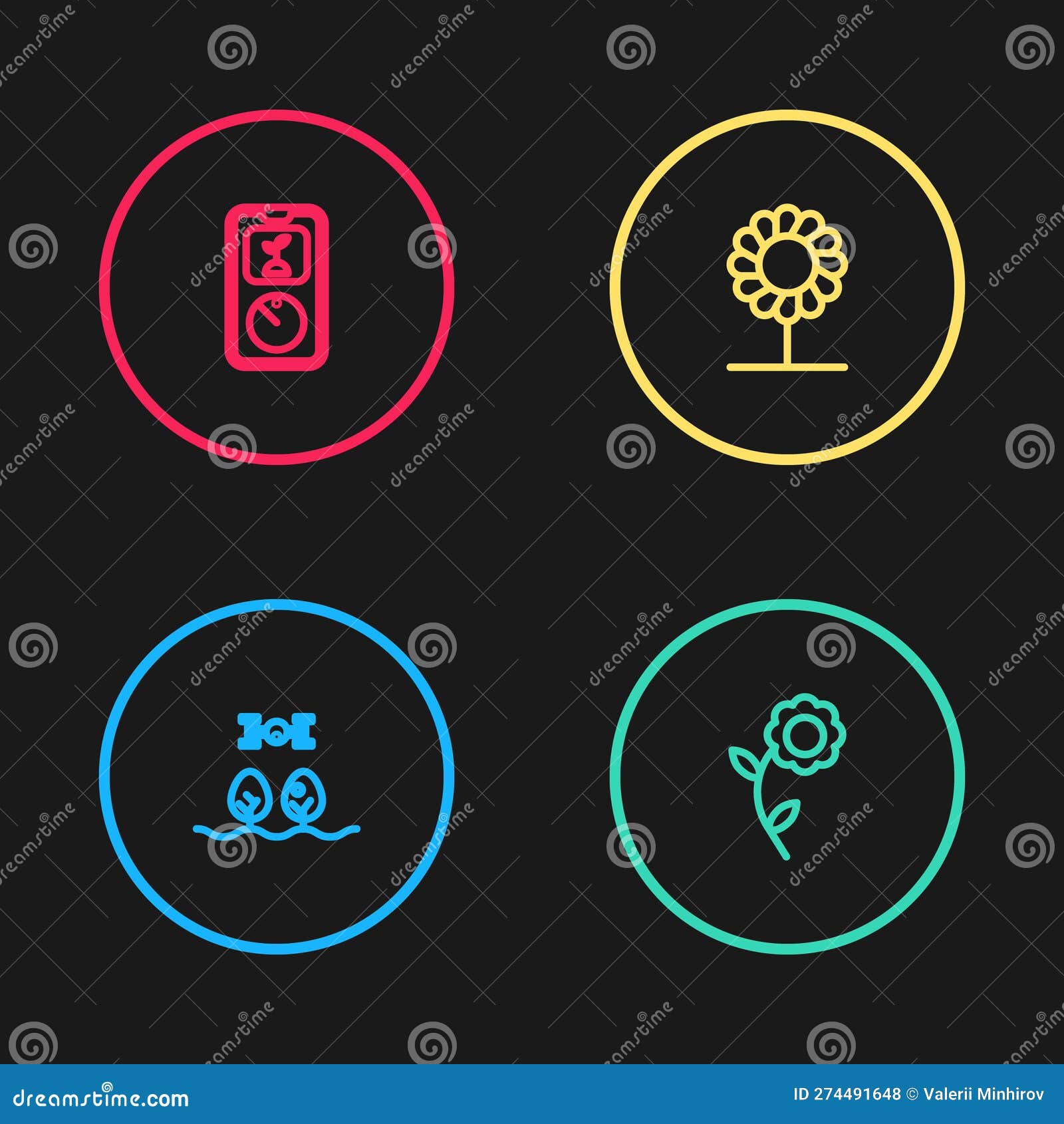 Set Line Smart Farm with Drone, Flower, and Farming Technology Icon ... Set Line Smart Farm with Drone, Flower, and Farming Technology Icon ...