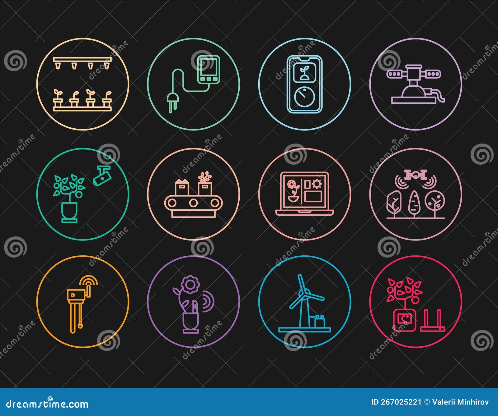 Set Line Smart Farming Technology, with Drone, Conveyor Belt Box ...