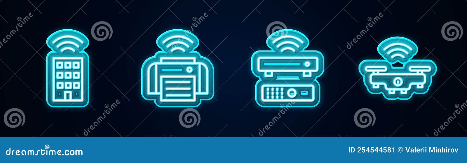 Set Line Smart Home with Wireless, Printer, Wireless TV Box Receiver ...