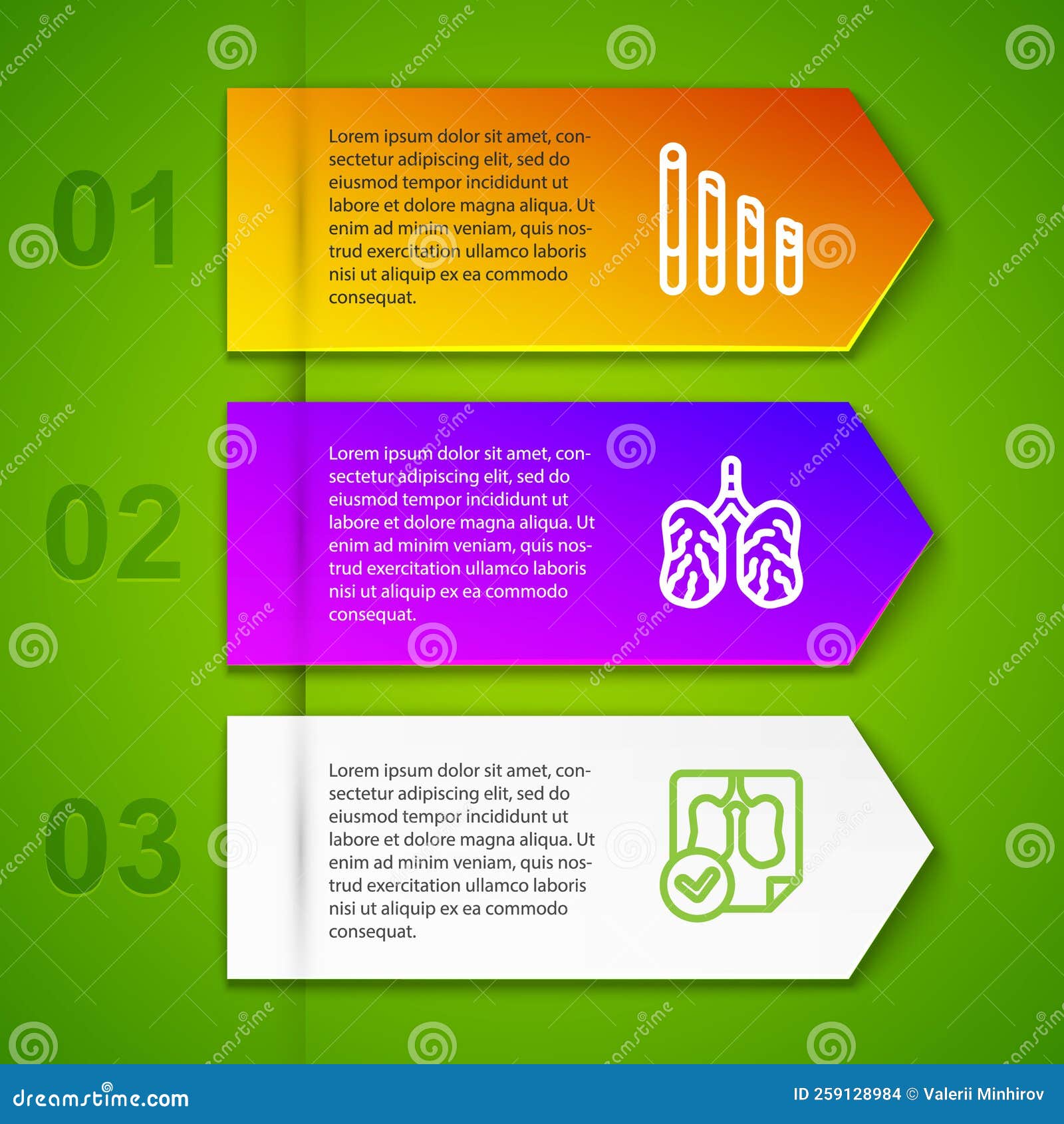 Set Line Smoking Cigarette, Disease Lungs and Lungs X-ray Diagnostics ...