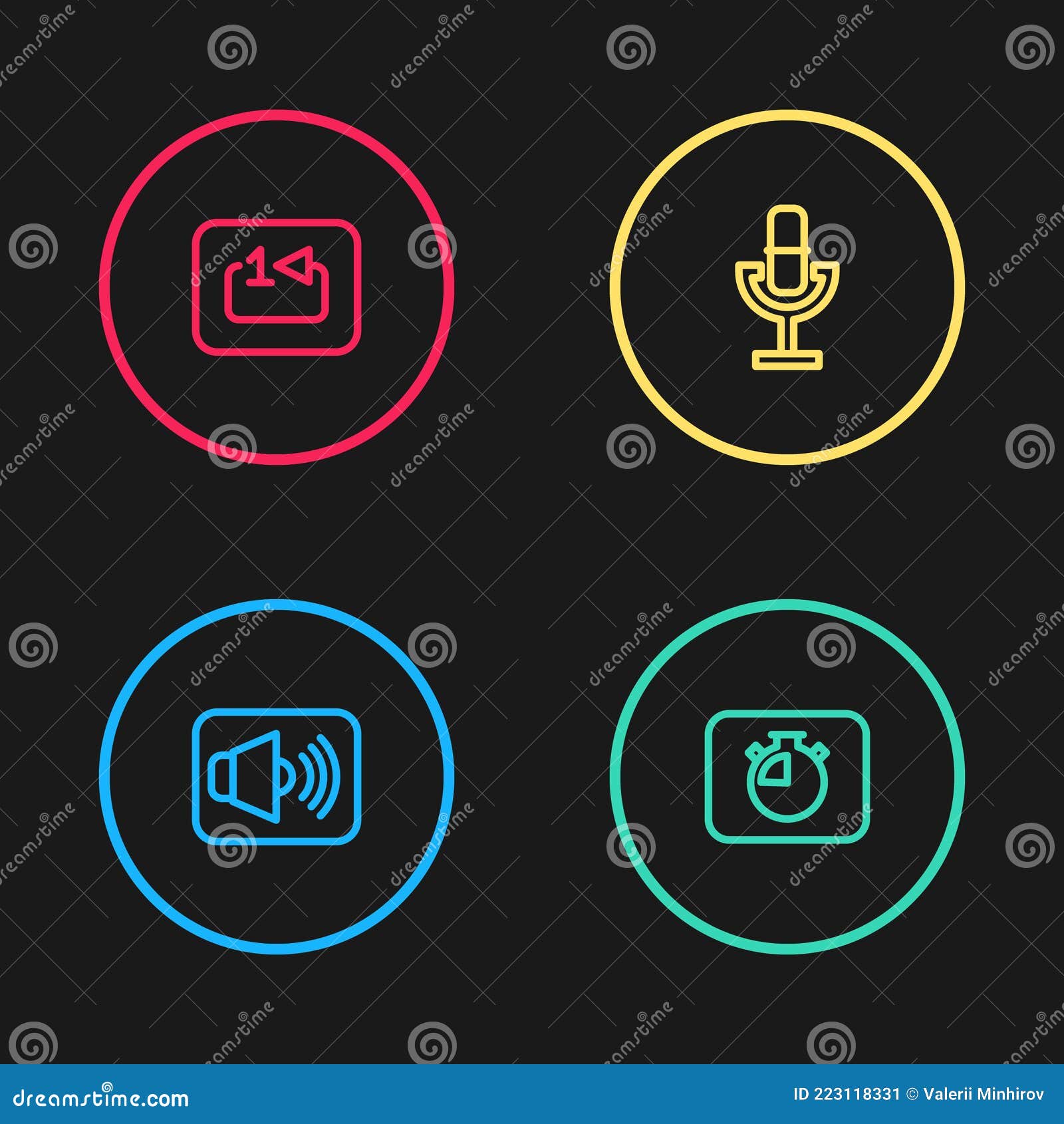 Set Line Speaker Volume, Stopwatch, Microphone and Repeat Track Music ...