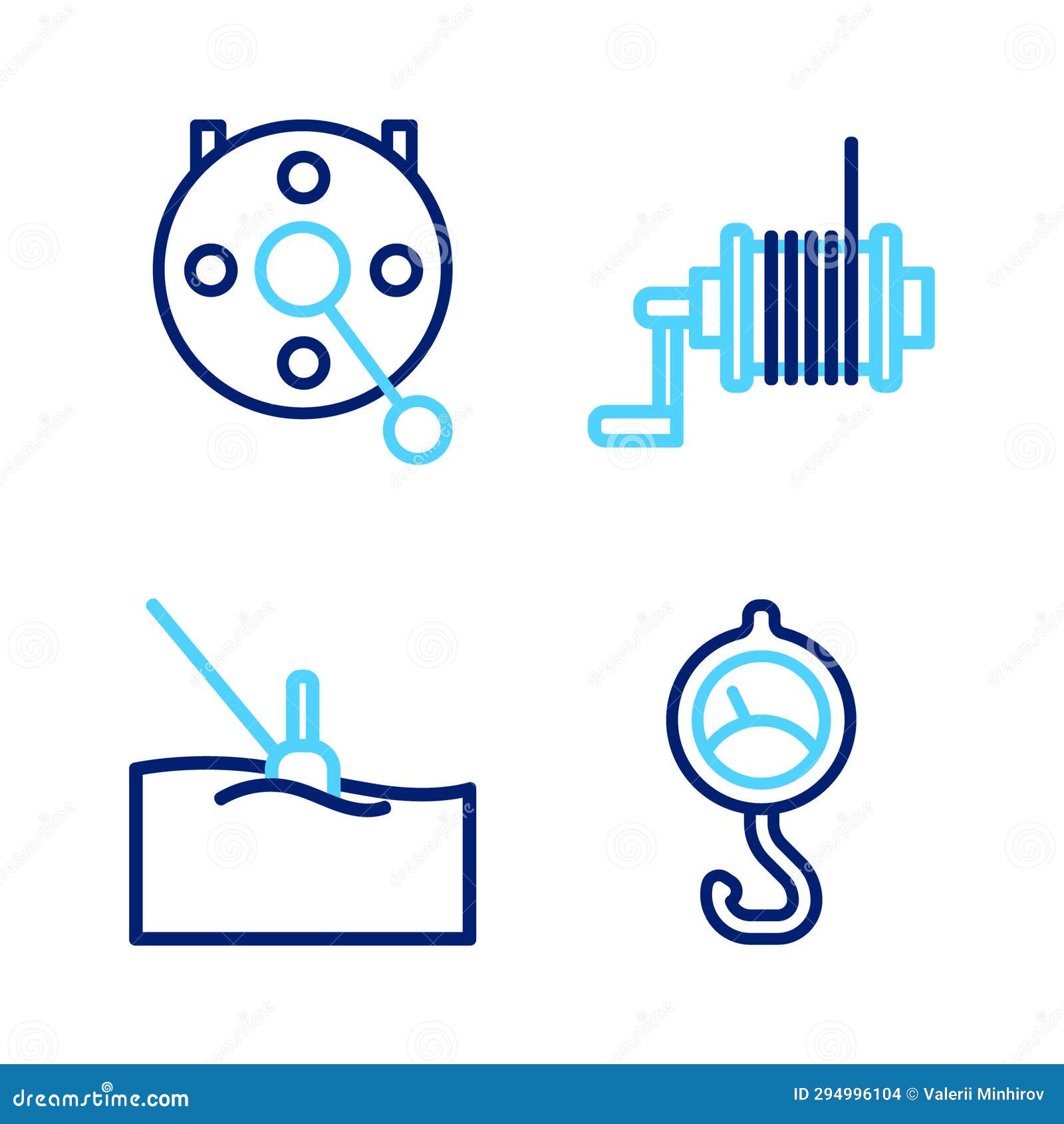 Set Line Spring Scale, Fishing Float Water, Spinning Reel for Fishing ...