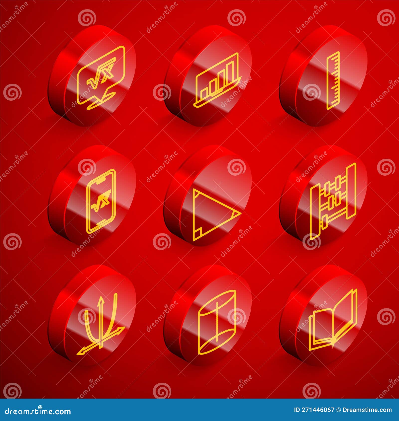 Set Line Square Root of X Glyph, Laptop with Graph Chart, Ruler ...