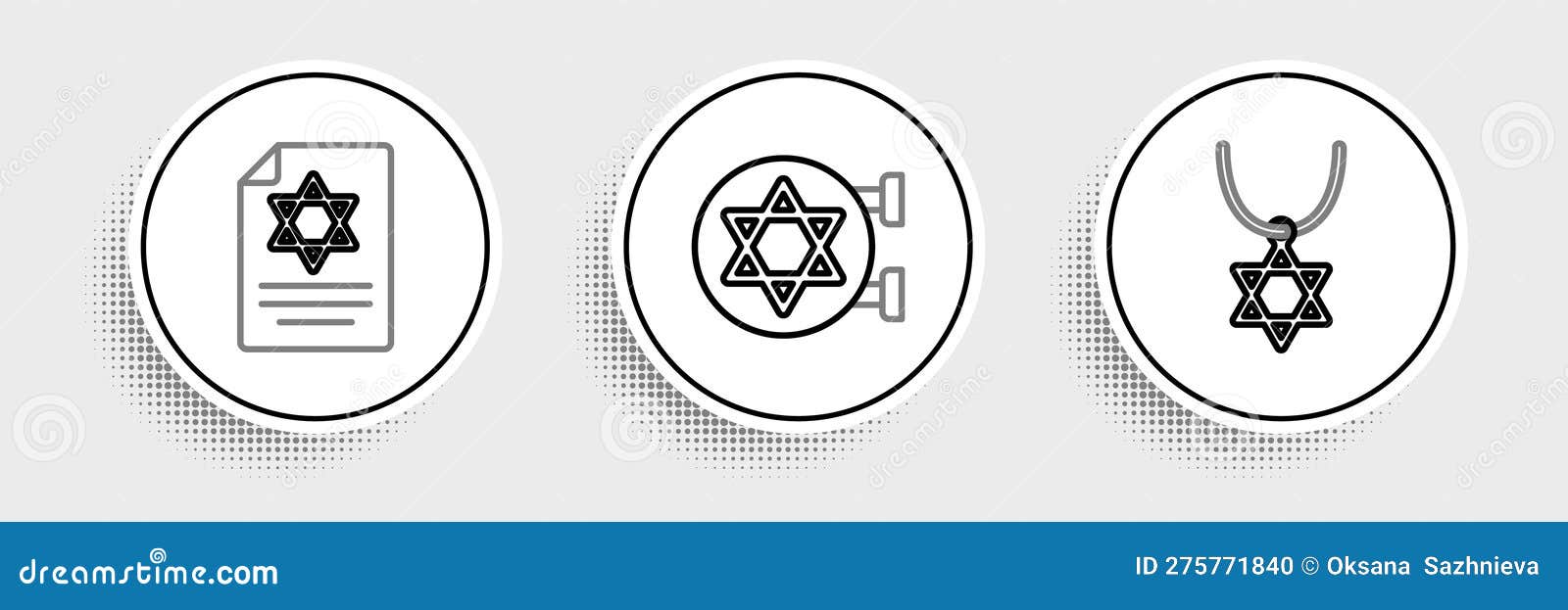 Jewish Synagogue Icon, Hand Drawn Style Vector Illustration ...