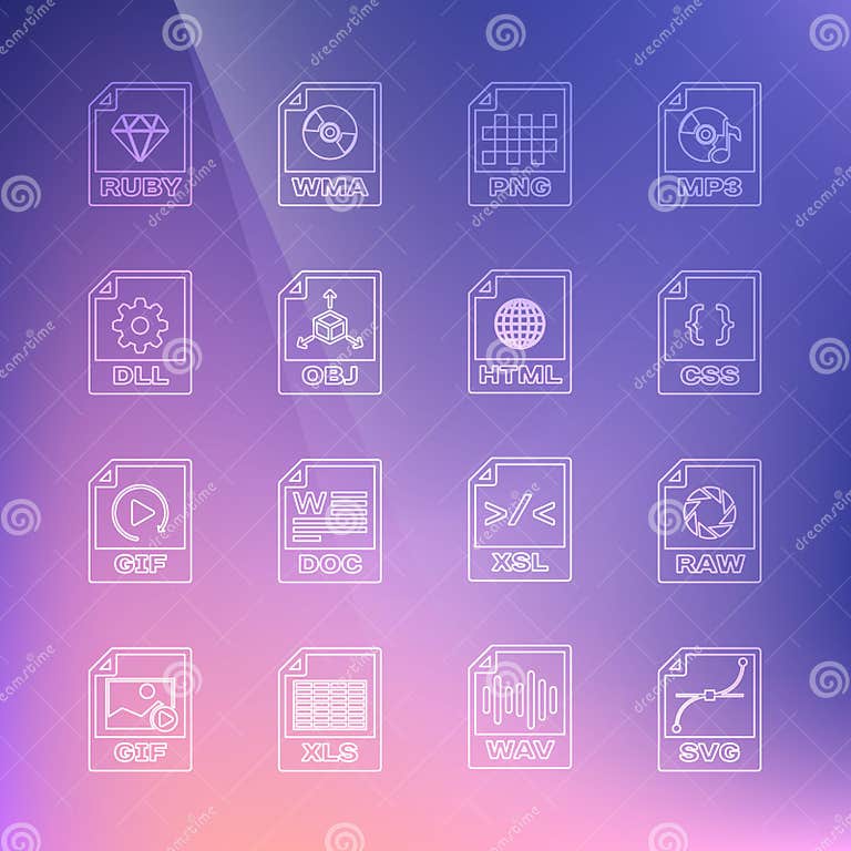 Set Line Svg File Document Raw Css Png Obj Dll Ruby And Html Icon