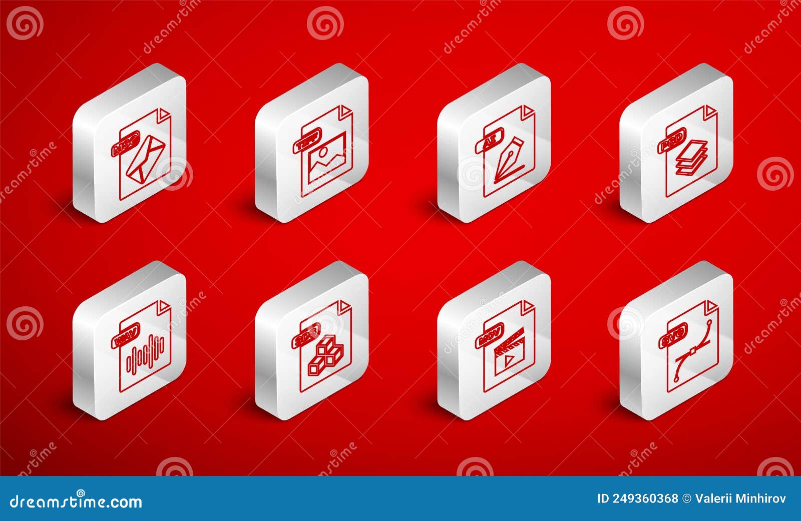 Set Line Svg File Document Tiff Ai Psd Mov Msg 3ds E Icono Wav. Vector ... Set Line Svg File Document Tiff Ai Psd Mov Msg 3ds E Icono Wav. Vector ...