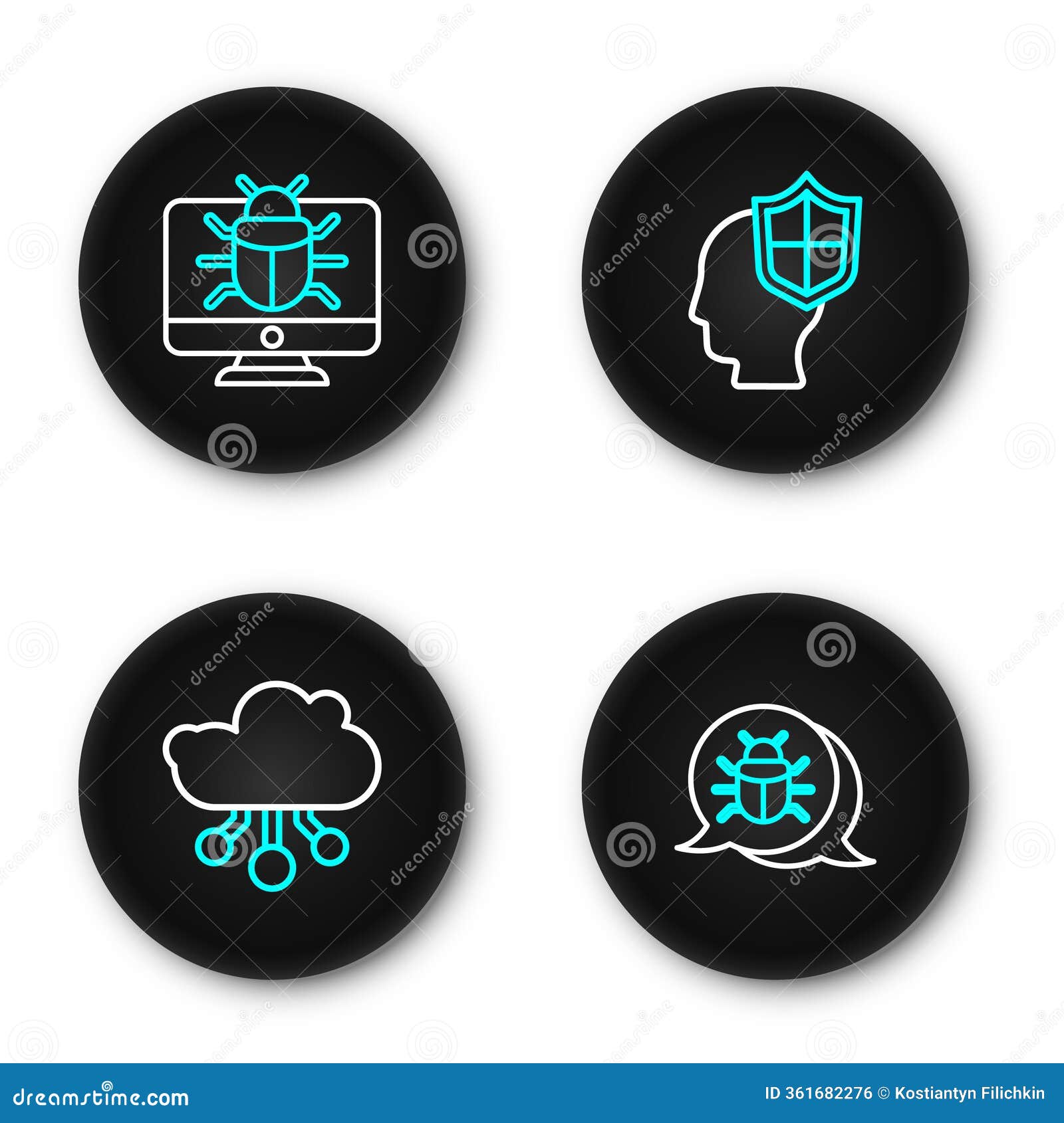 Line System Bug Concept Icon Isolated On Grey Background. Code Bug Concept. Bug In The System ...