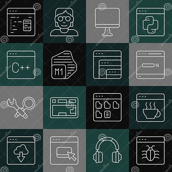 Set Line System Bug, Software, Search Engine, Computer Monitor Screen ...