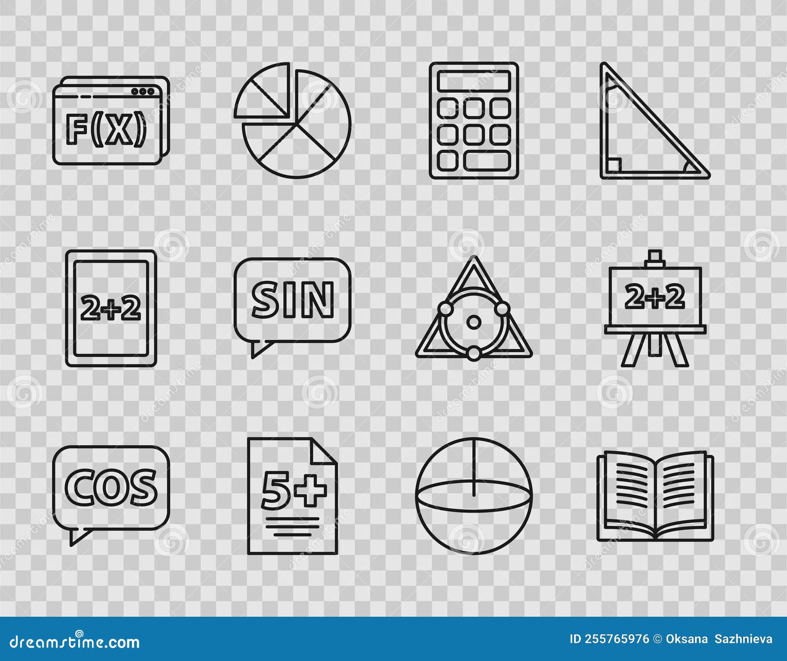 Set Line Tablet with Calculator, Equation Solution, Triangle Math ...