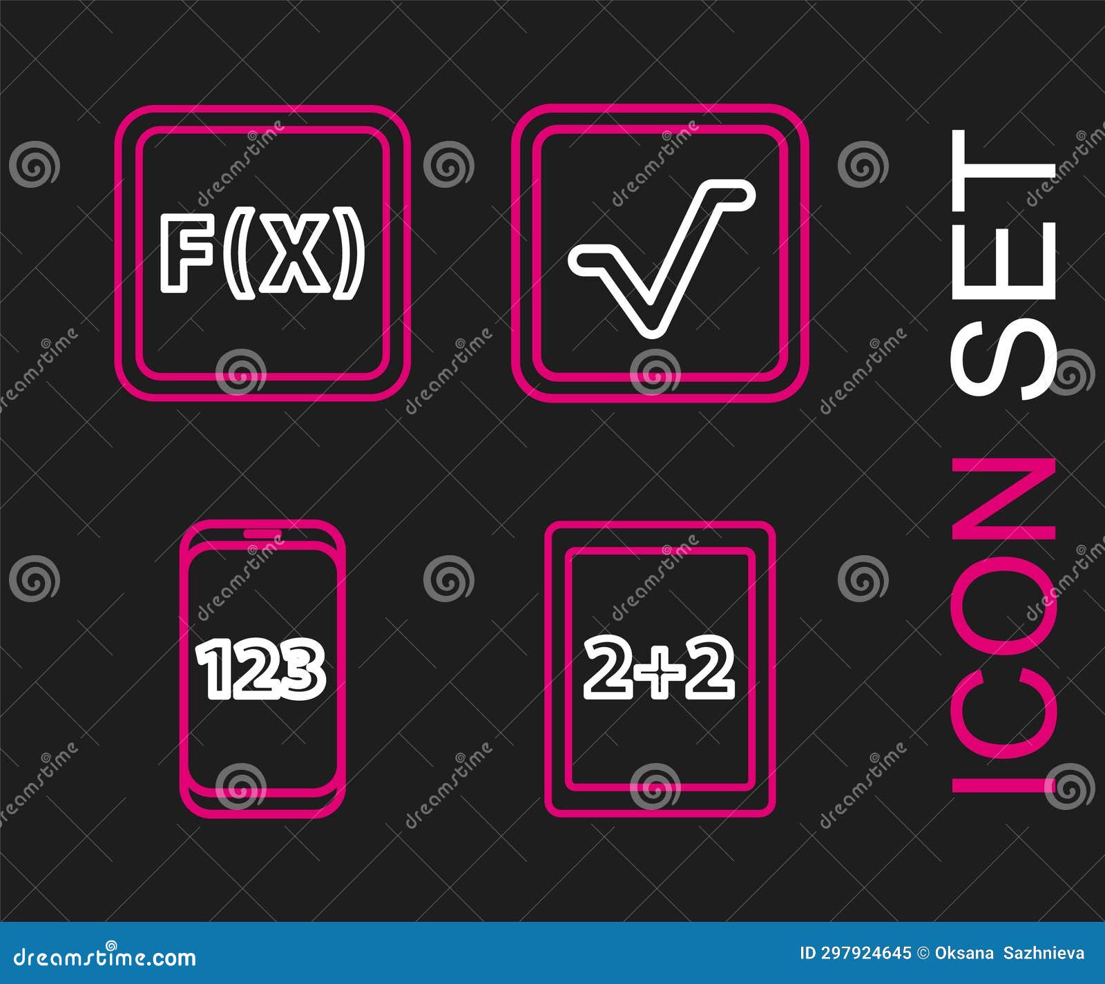 Set Line Tablet With Calculator, Test Exam Sheet, Chalkboard, Geometric ...