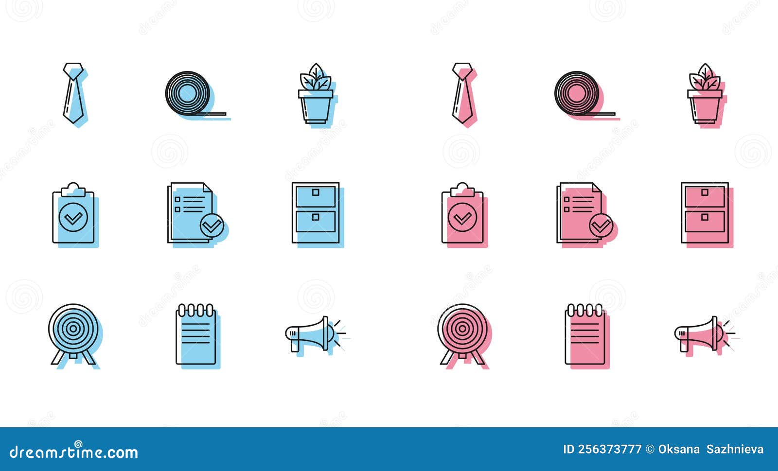 Target, Notebook Service And Wish List Icons Set. Load Document ...