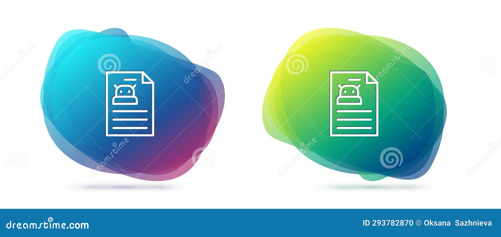 Set Line Technical Specification Icon Isolated on White Background ...