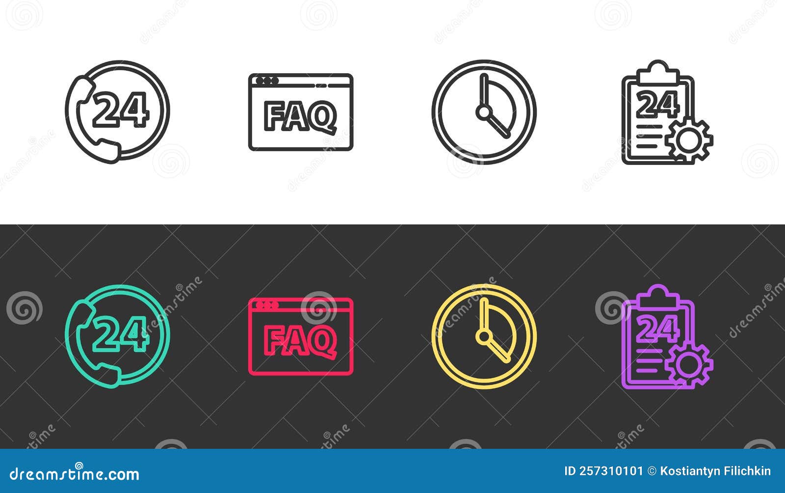 Set Line Telephone 24 Hours Support, Browser FAQ, Time Management and ...