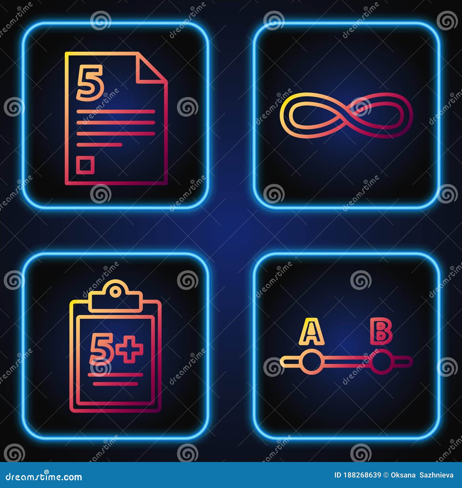 Set Line Test or Exam Sheet, Mathematics Function Sine, Infinity and ...