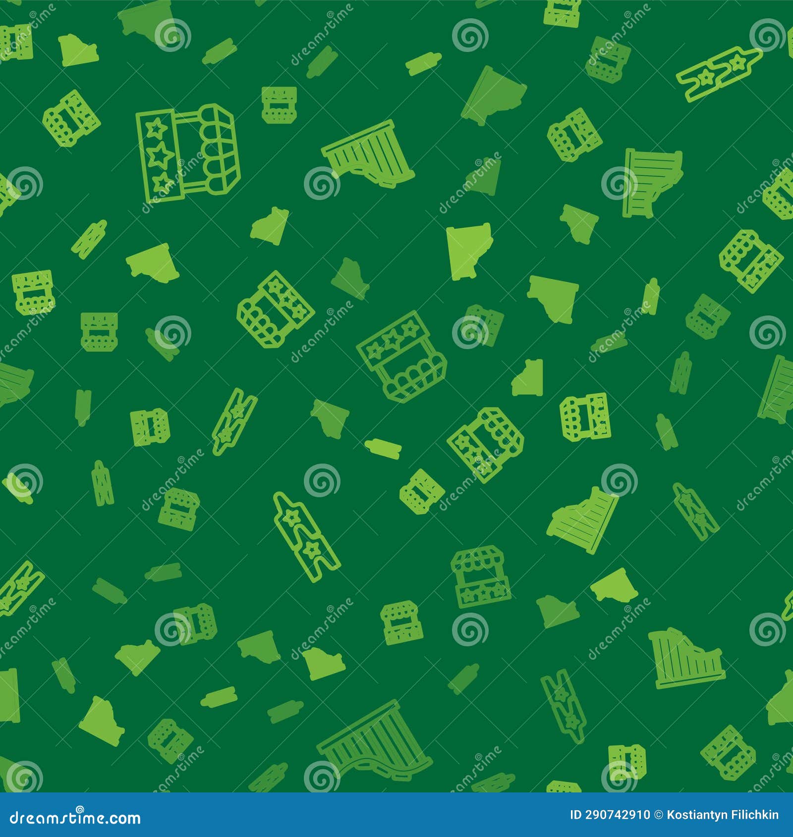 Set Line Ticket Box Office, Circus Ticket and Roller Coaster on ...