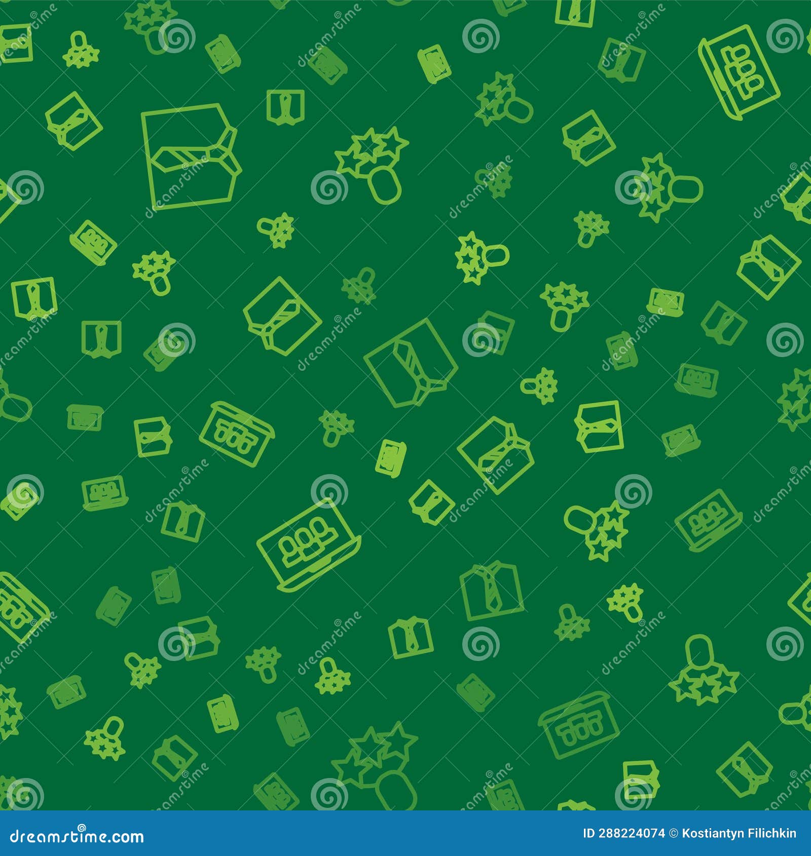 Set Line Tie, Project Team Base and Productive Human on Seamless ...