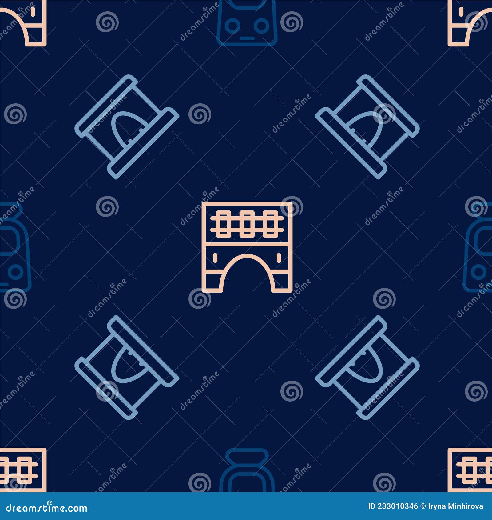 Set Line Train and Railway, Railway Tunnel and Bridge for Train on ...