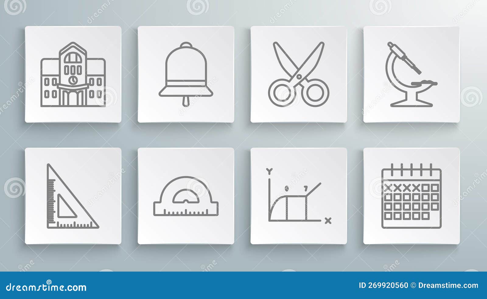 Set Line Triangular Ruler, Ringing Bell, Protractor Grid for Measuring ...