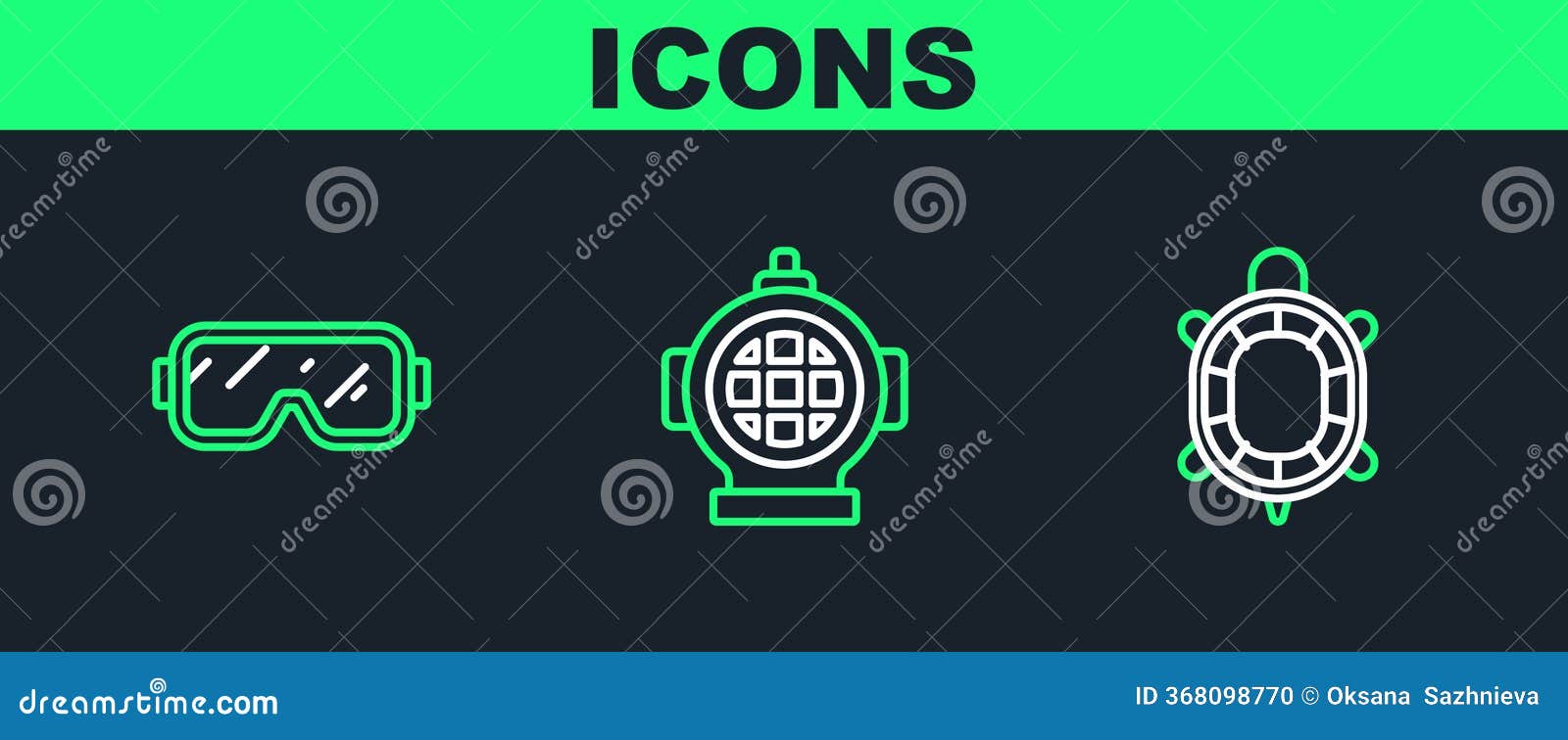 Aqualung Icon In Outline Style Stock Photography | CartoonDealer.com #123177302