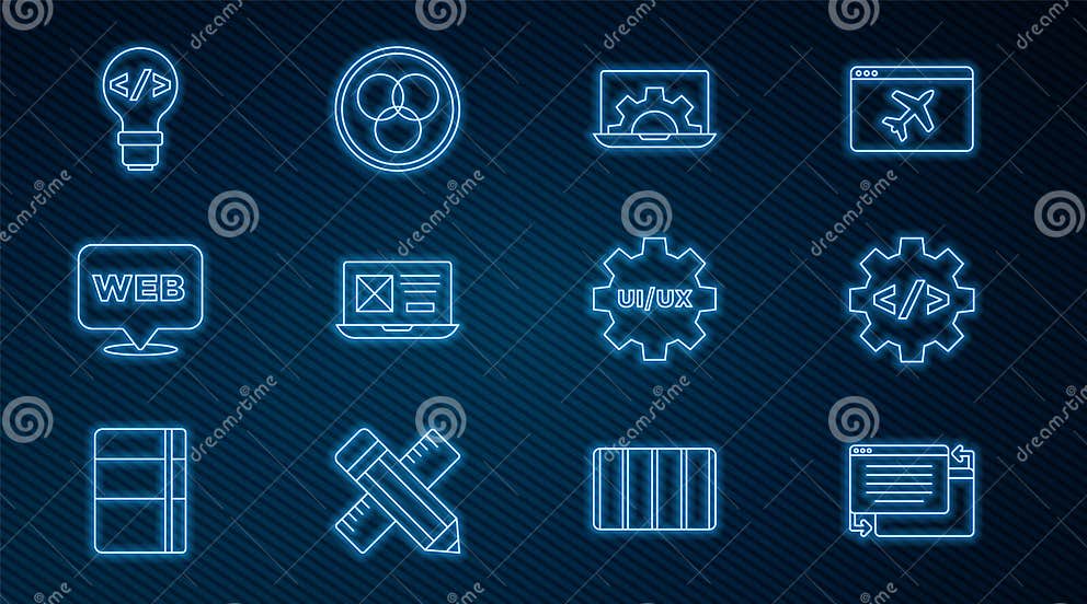 Set Line UI or UX Design, Front End Development, Web, and Graphic, and ... Set Line UI or UX Design, Front End Development, Web, and Graphic, and ...