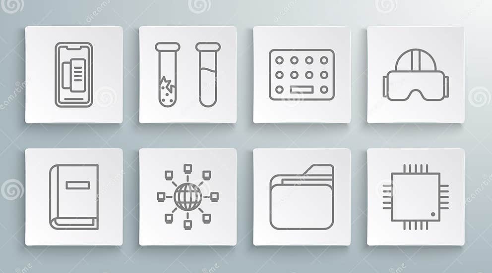 Set Line User Manual, Test Tube and Flask, Social Network, Document ... Set Line User Manual, Test Tube and Flask, Social Network, Document ...