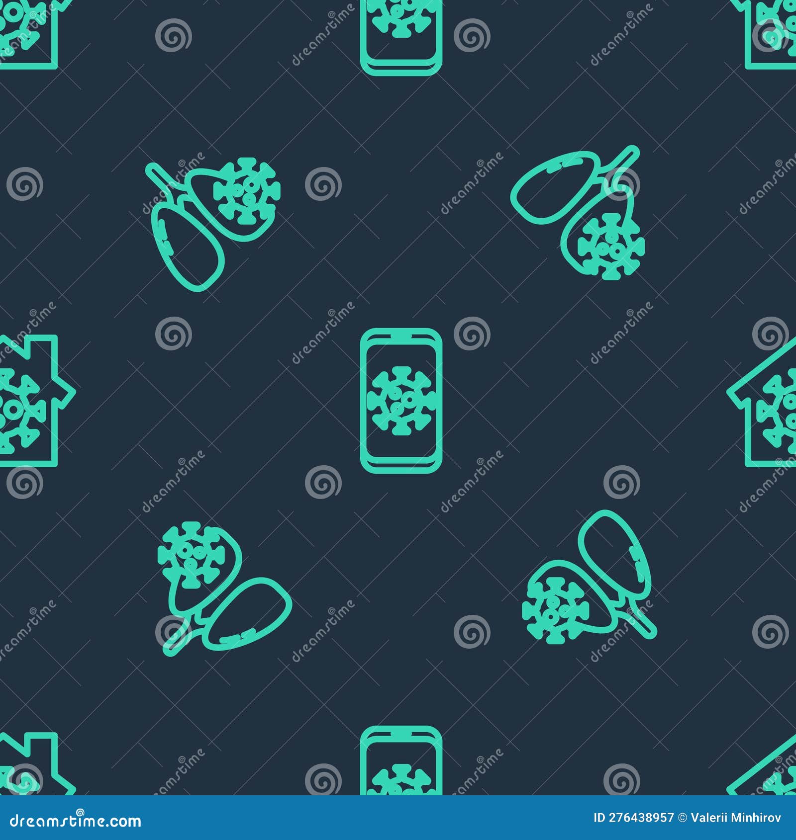 Set Line Virus Statistics on Mobile, Cells in Lung and Stay Home on ...