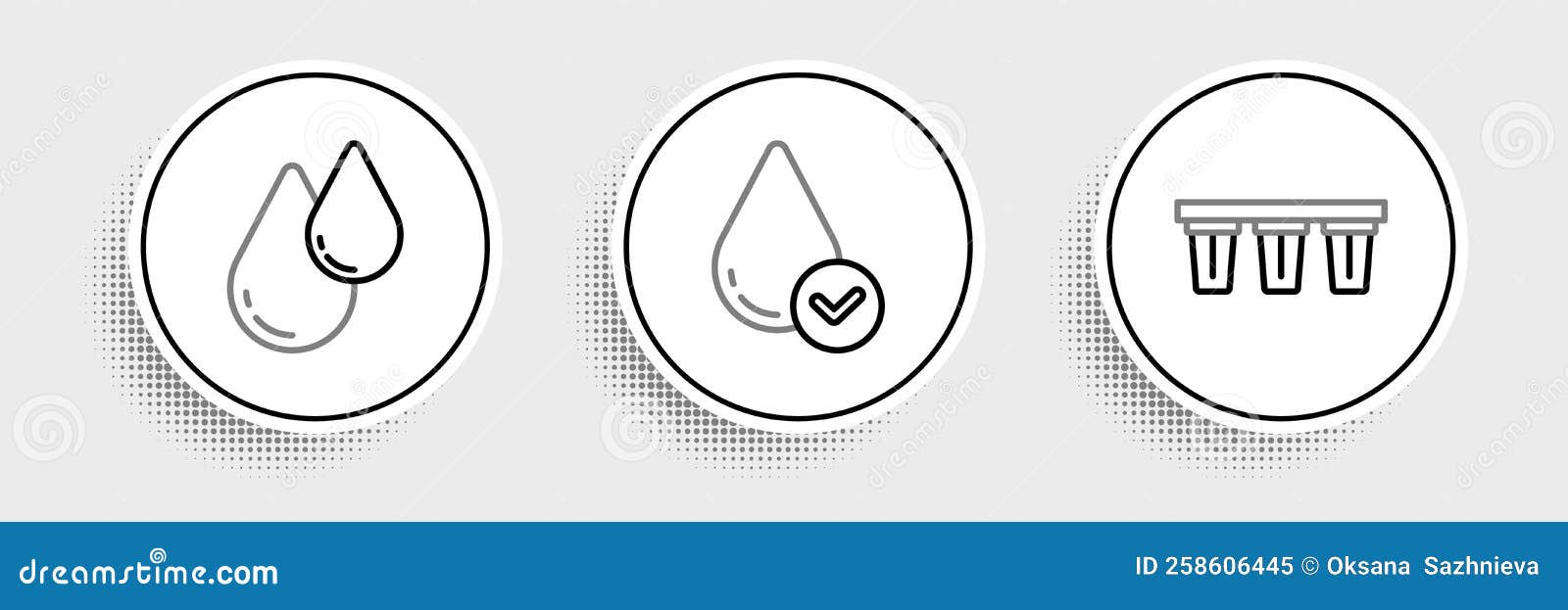 Set Line Water Filter, Drop and Icon. Vector Stock Illustration ...
