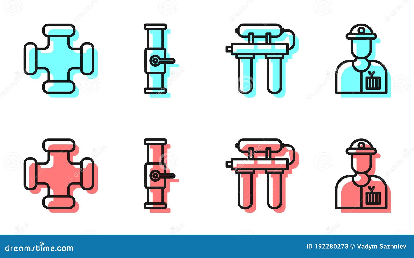 Plumber Icon In Monochrome Style Isolated On White Background. Plumbing ...