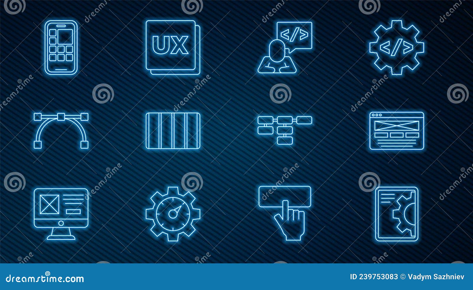 Set Line Web Development Ui O Ux Design Front End Color Paleta Guía ... Set Line Web Development Ui O Ux Design Front End Color Paleta Guía ...