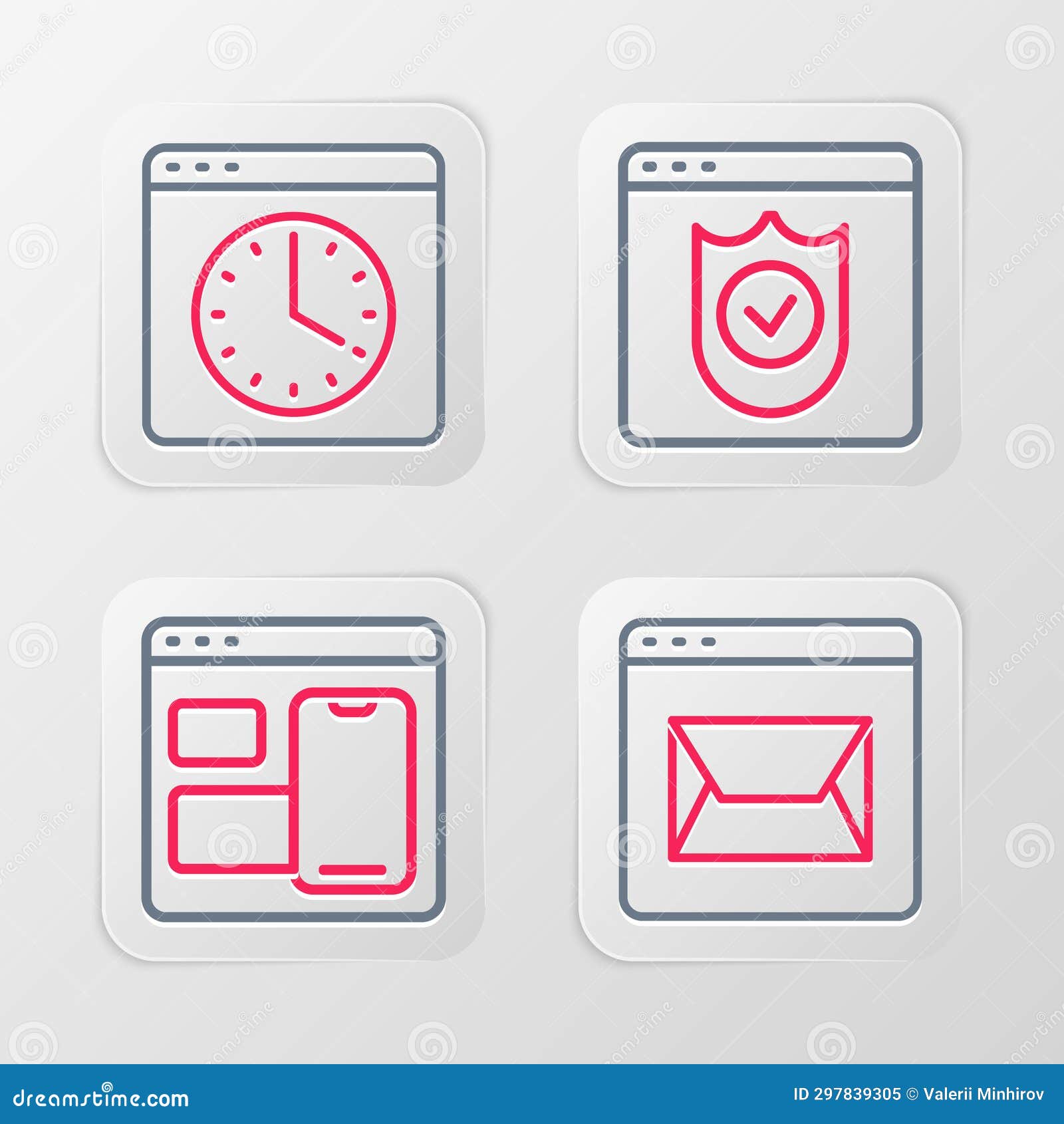 Shield Window Ambigram Logo Design With Steel Color Vector Illustration | CartoonDealer.com ...