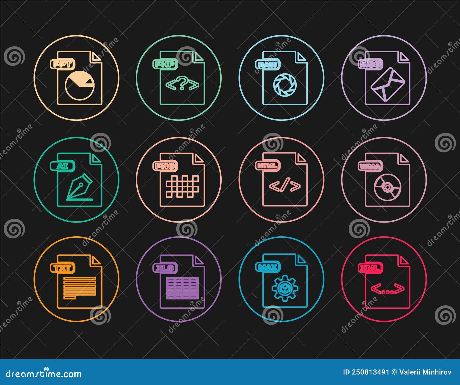 Set Line XML File Document, WMA, RAW, PNG, AI, PPT, HTML and PHP Icon ... Set Line XML File Document, WMA, RAW, PNG, AI, PPT, HTML and PHP Icon ...