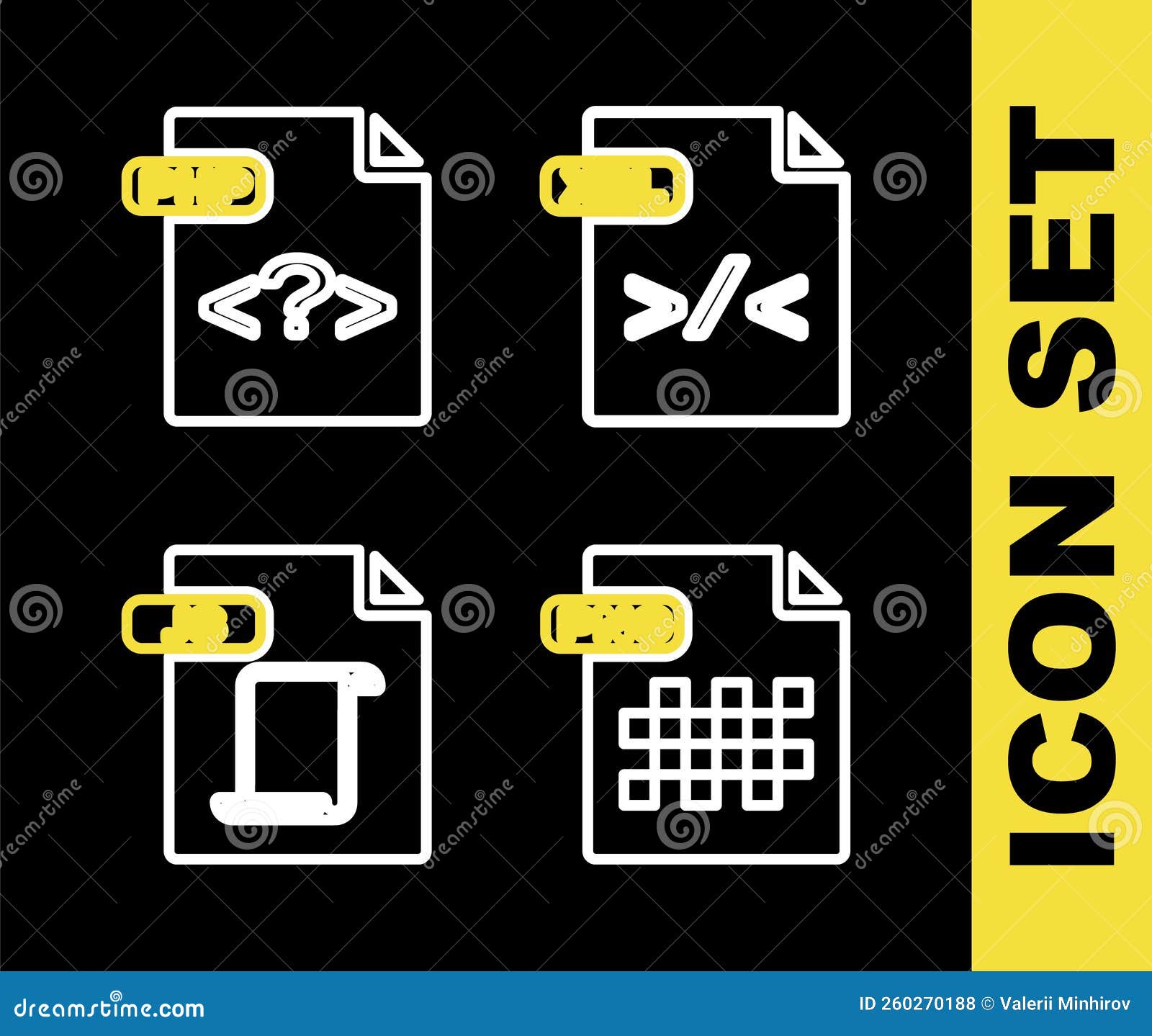 Set Line XSL File Document, PNG, JS and PHP Icon. Vector Stock ... Set Line XSL File Document, PNG, JS and PHP Icon. Vector Stock ...