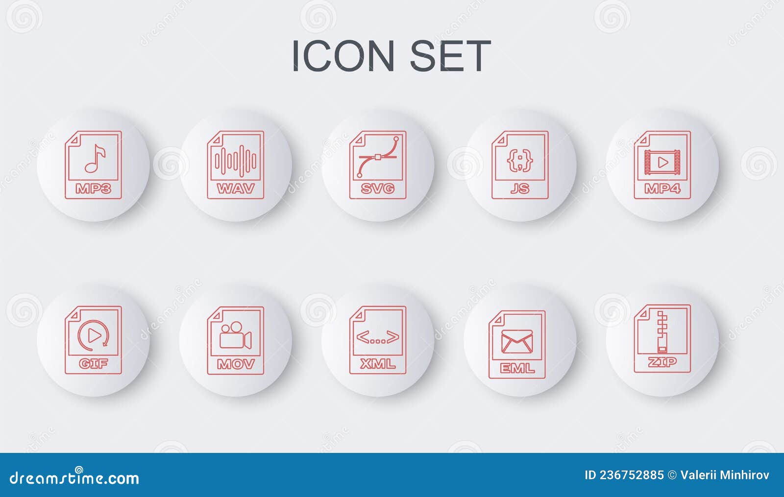 Set Line ZIP File Document, GIF, SVG, EML, MP3, WAV, MOV and XML Icon ... Set Line ZIP File Document, GIF, SVG, EML, MP3, WAV, MOV and XML Icon ...