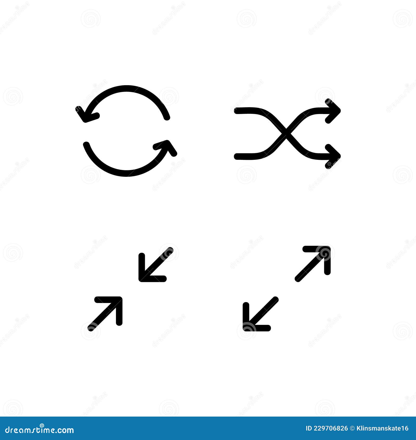 Set of Linear Arrow Icon Design Collection Stock Vector - Illustration ...