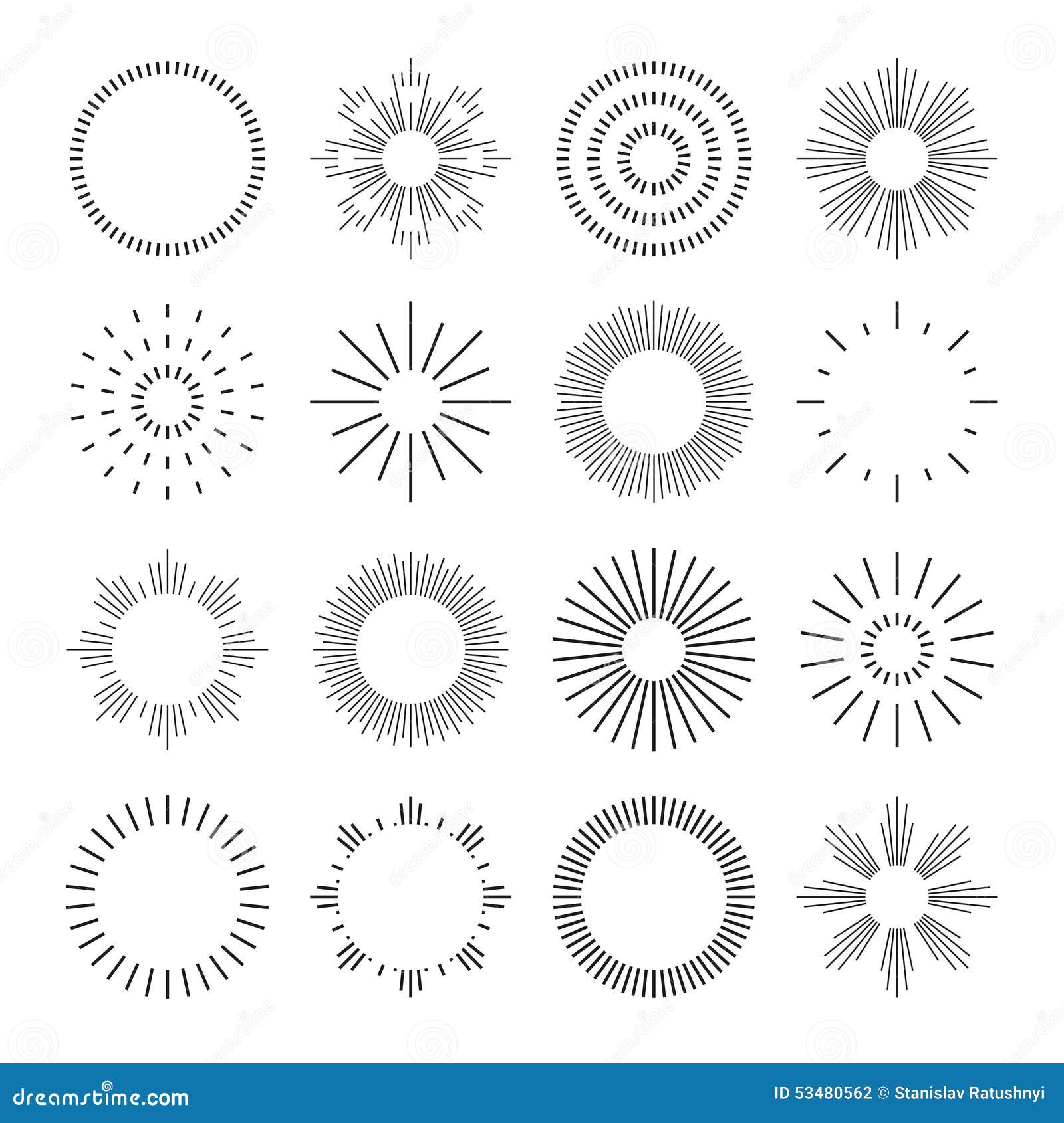 Set of linear badges stock vector. Illustration of decorative - 53480562