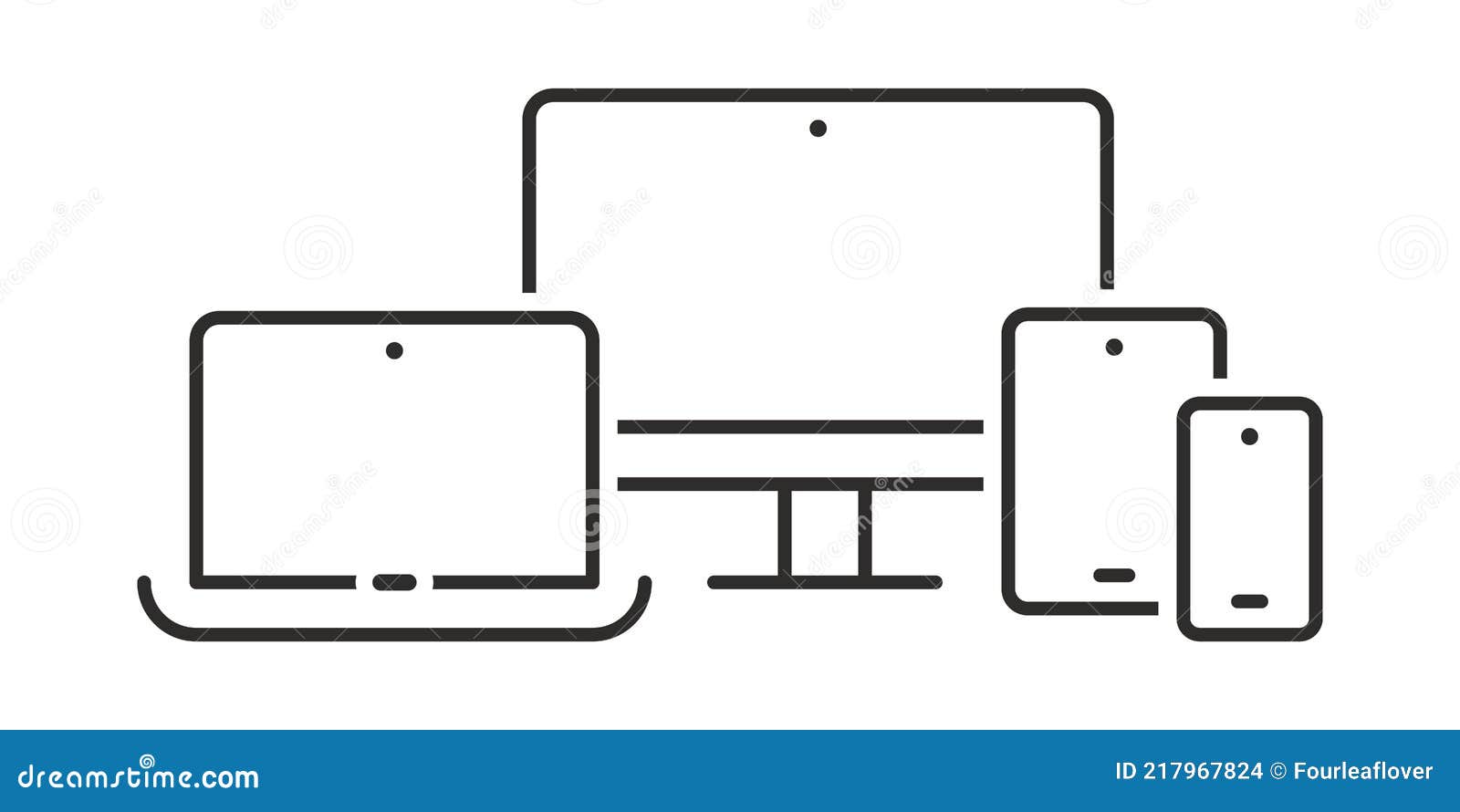 Device Icons: Smartwatch, Smartphone, Tablet, Laptop, Desktop Computer ...