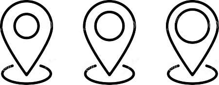 Linear Icons of Map Pin As Location Concept Stock Vector - Illustration ...