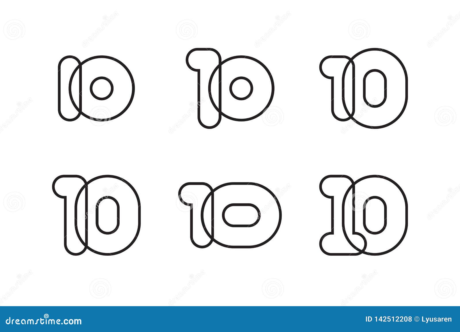 Linear Numbers Icon From Education Outline Collection. Thin Line ...