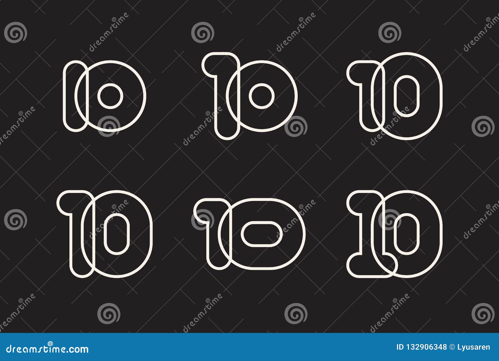 Linear Numbers Icon From Education Outline Collection. Thin Line ...