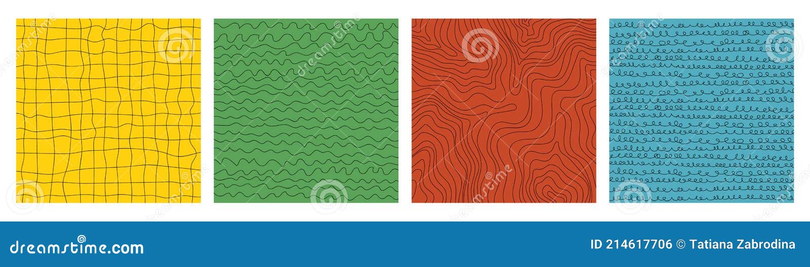 A Set of Linear Patterns. Abstract Backgrounds Stock Vector - Illustration of pattern, grid ...