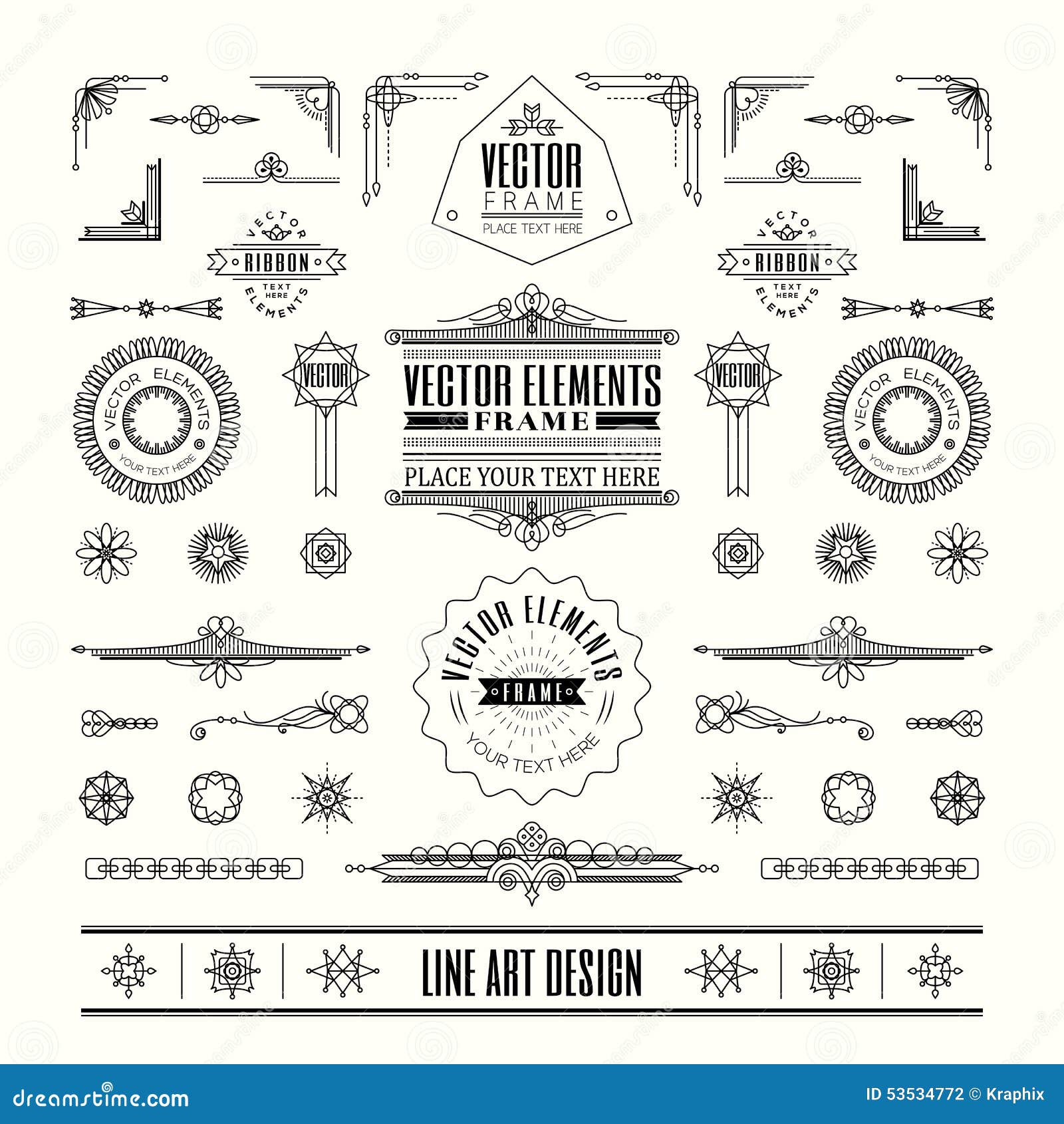 Set of Linear Thin Line Art Deco Retro Vintage Design Elements Stock ... Set of Linear Thin Line Art Deco Retro Vintage Design Elements Stock ...