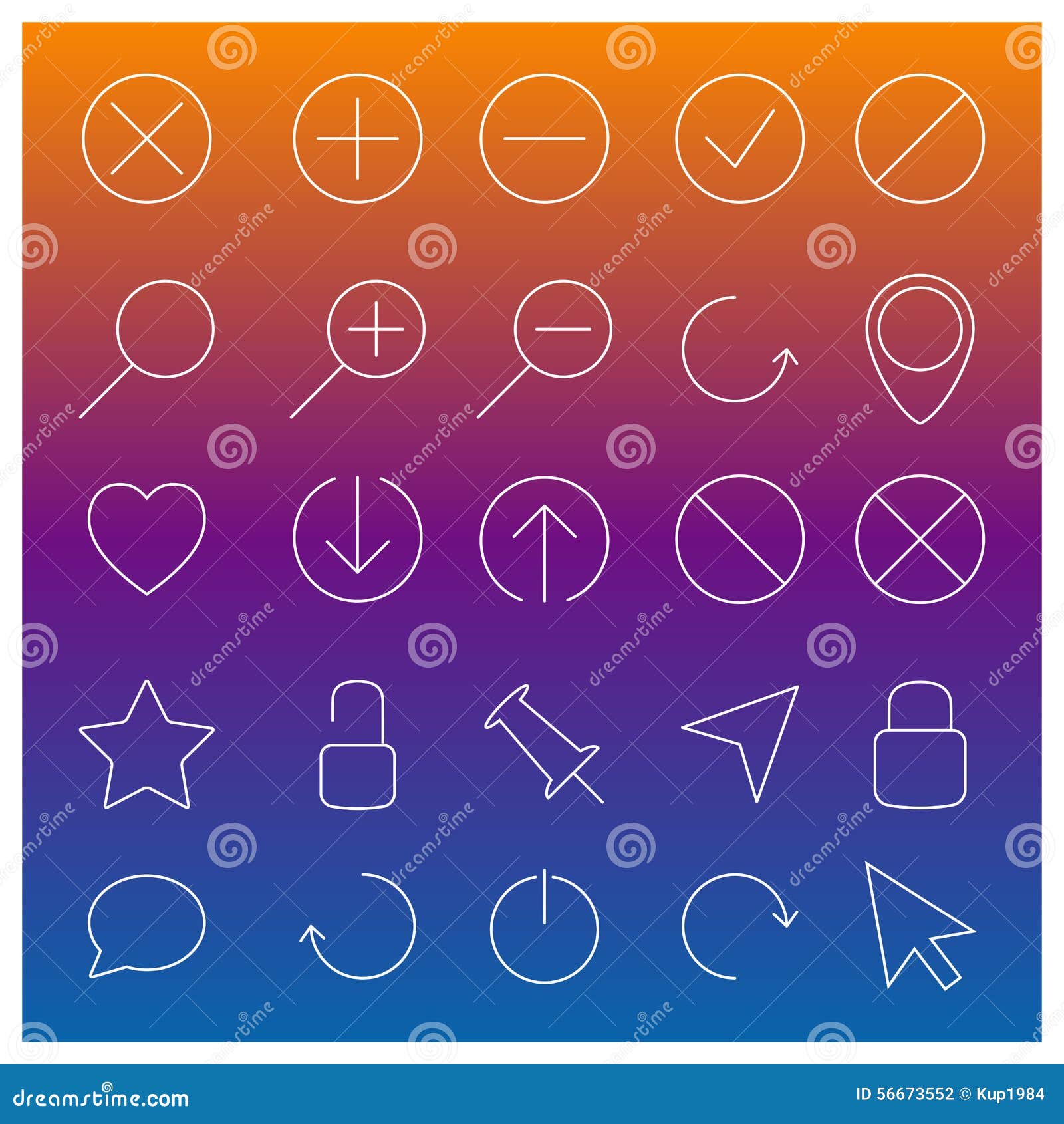 Set of Linear Web Icons, Vector Illustration. Stock Vector ...