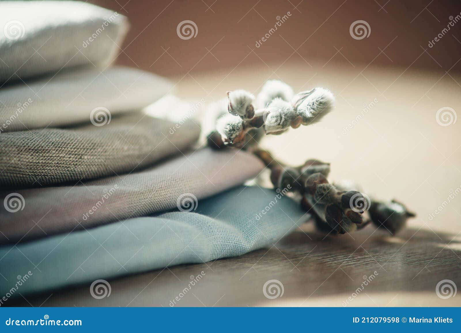 Set of Linen Fabric on Background Stock Photo - Image of bedroom ...