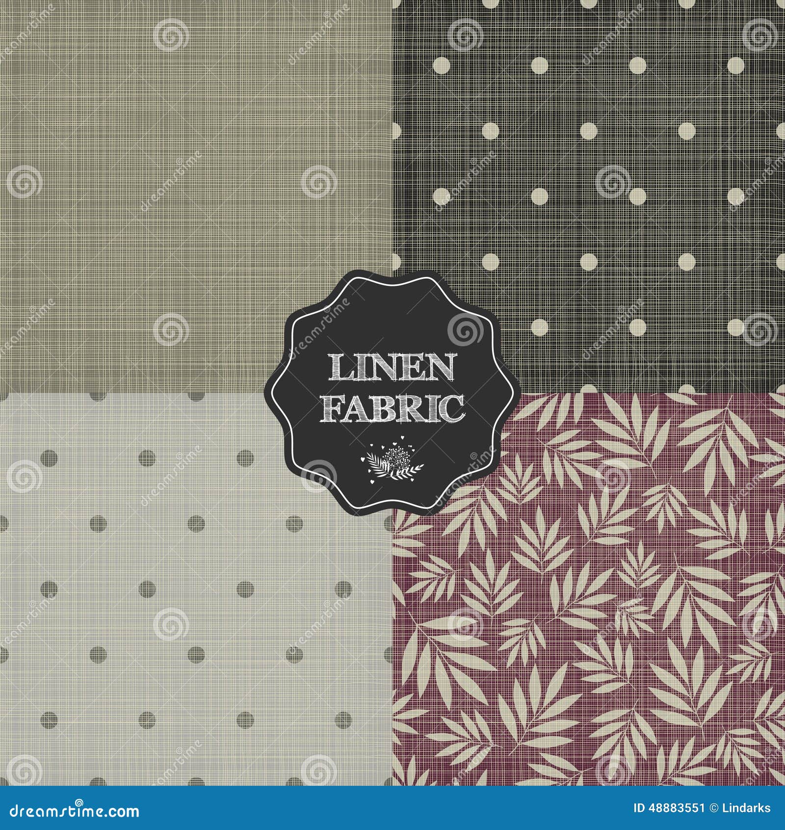 Set of for linen fabric stock vector. Illustration of backdrop - 48883551